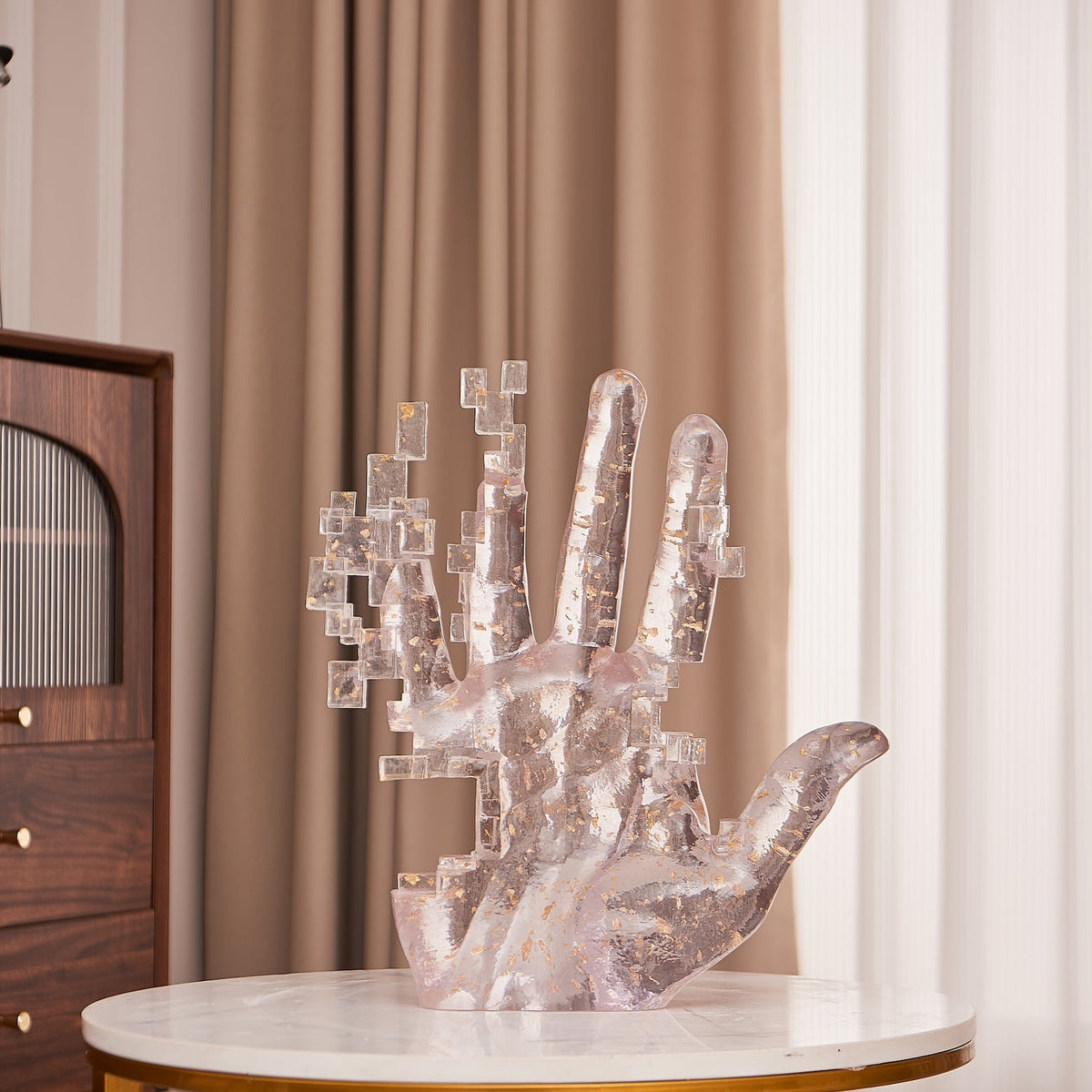 Pixel Hand // Clear Mix Gold – Finesse Decor