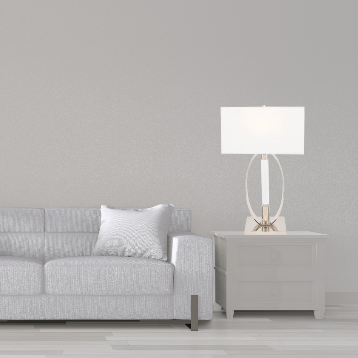 Sparkling Crystal & Chrome Table Lamp // 2 Light – Finesse Decor