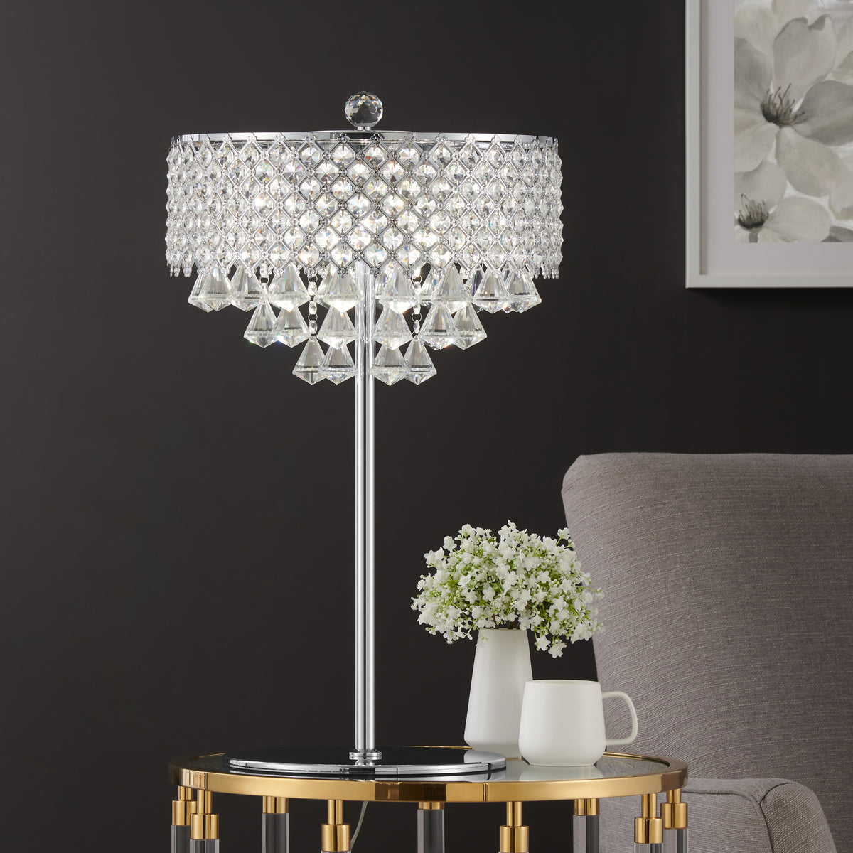 Grand 6 LED Light Table Lamp // Chrome – Finesse Decor